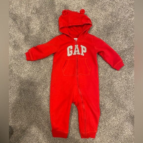 GAP | One Pieces | Gap Baby Logo One Piece Zip Up Sweatshirt Onesie ...